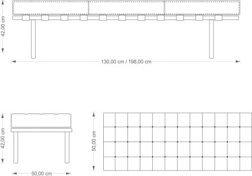 Barcelona Style Bench by Mies van der Rohe | steelform design classics